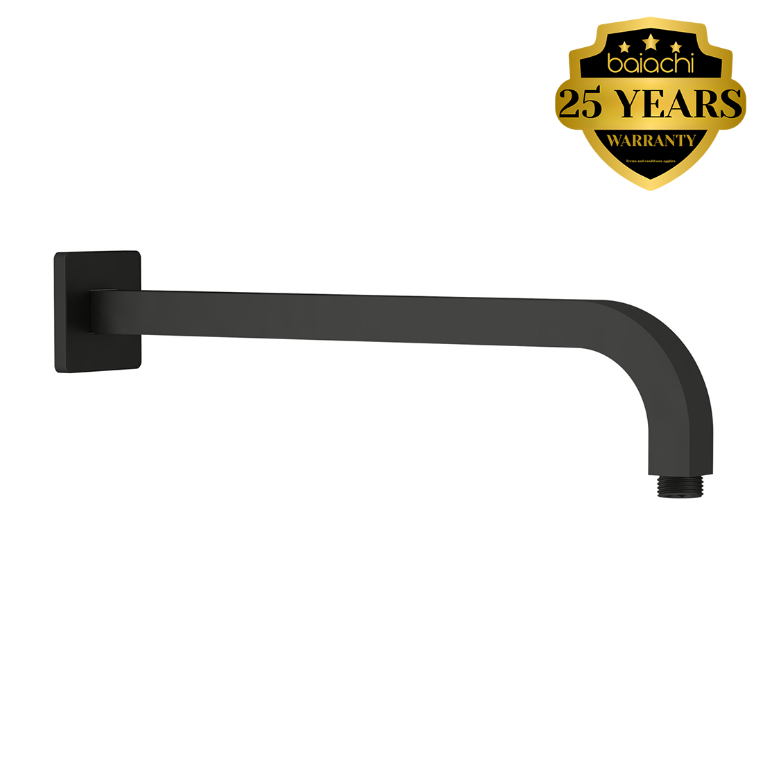 Mackenzie Square Wall Shower Arm Matte Black