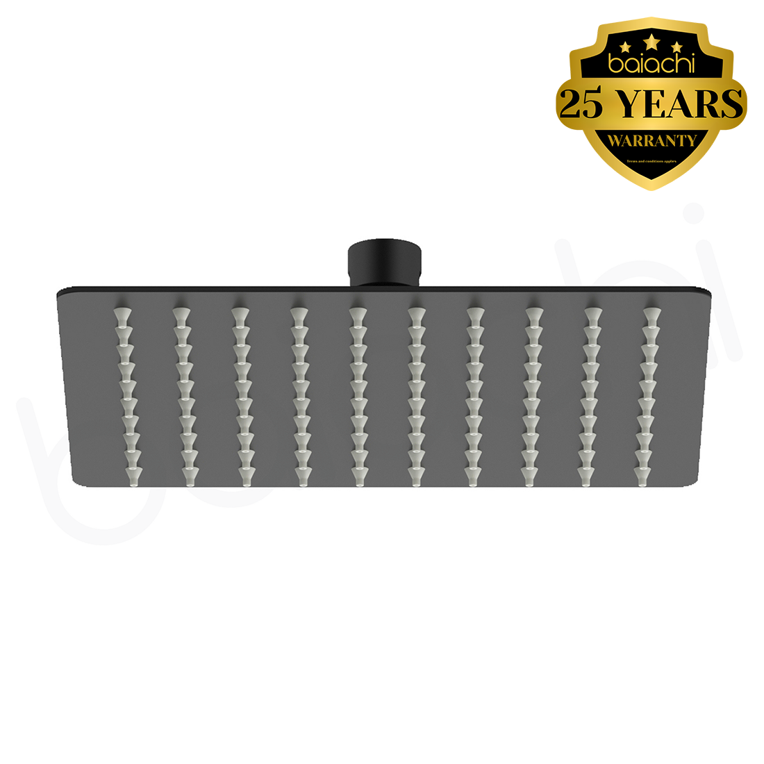 Mackenzie Square Stainless Steel Shower Head 300mm Matte Black