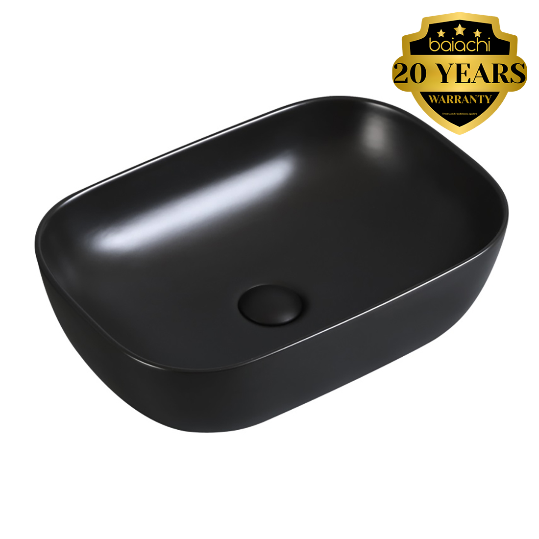Ceramic Counter Top Basin Matte Black