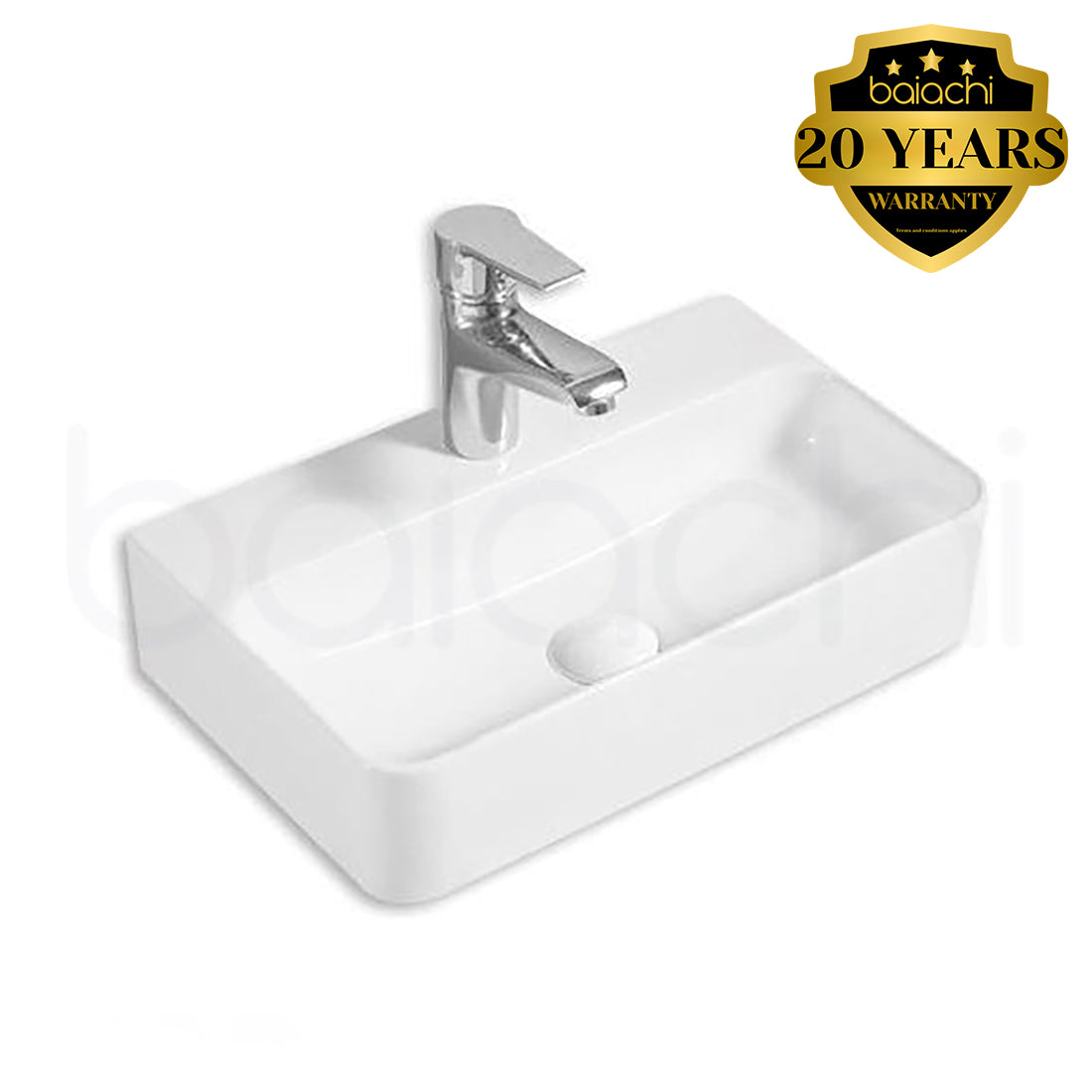 Baiachi 365x225mm Ceramic Wall Hung Basin White