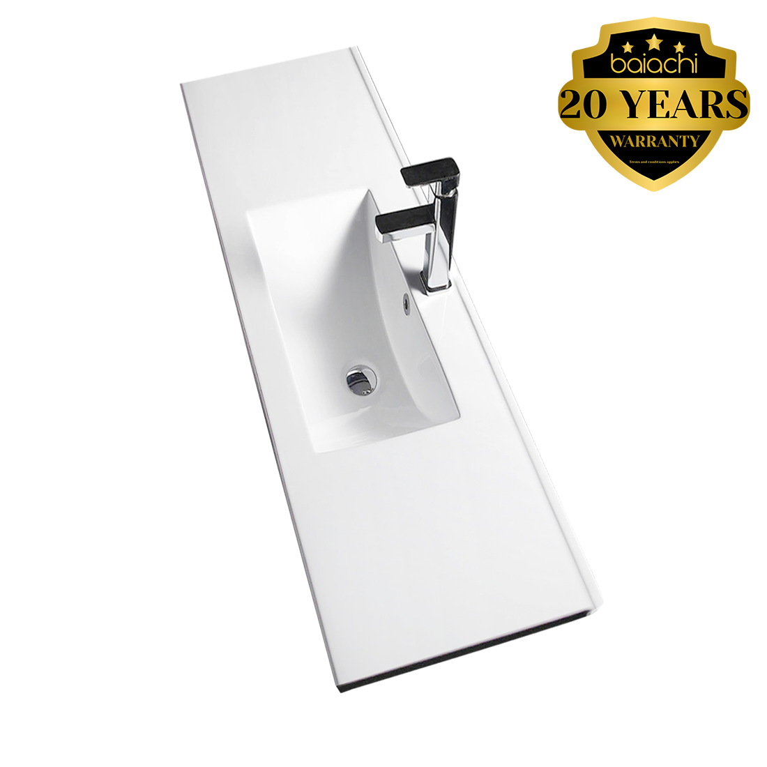 Bathroom Vanity White Ceramic Thin Edge Basin - 90SS