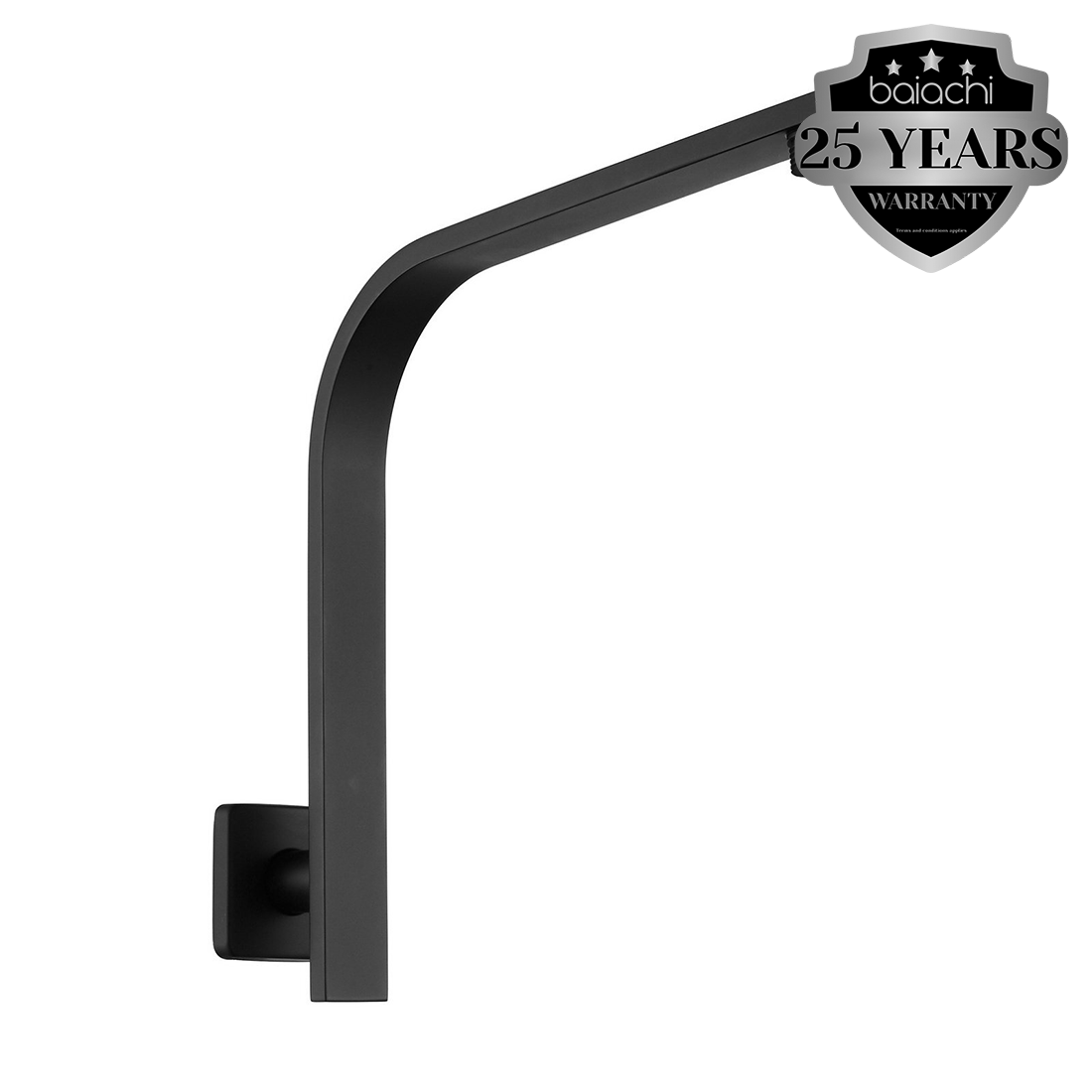 Mackenzie Square High Rise Wall Shower Arm Matte Black