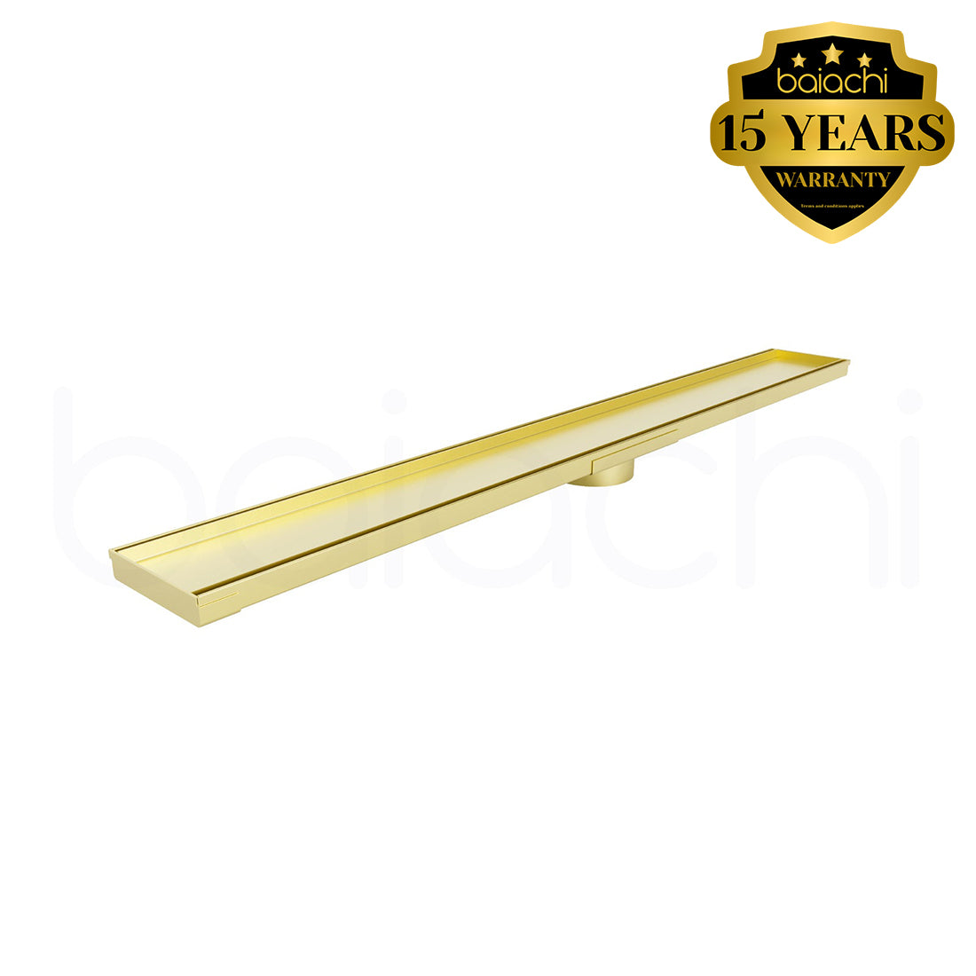 150-600mm Linear Tile Insert Adjustable Floor Waste Brushed Gold