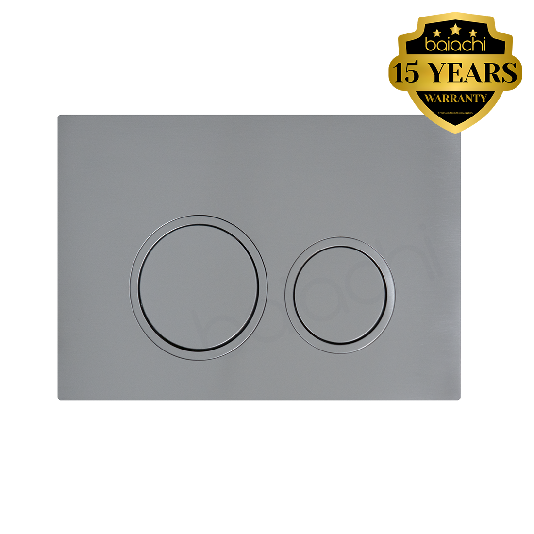 Round In-Wall Toilet Dual Flushing Buttons Brushed Nickel