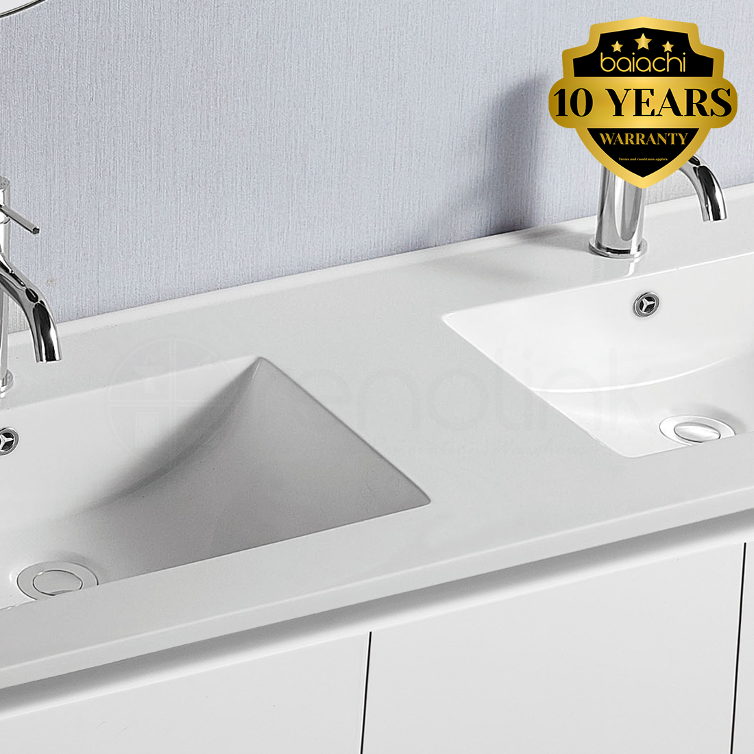 Ivana 1500mm PVC Water Proof Bathroom Vanity Double Poly Marble Basin