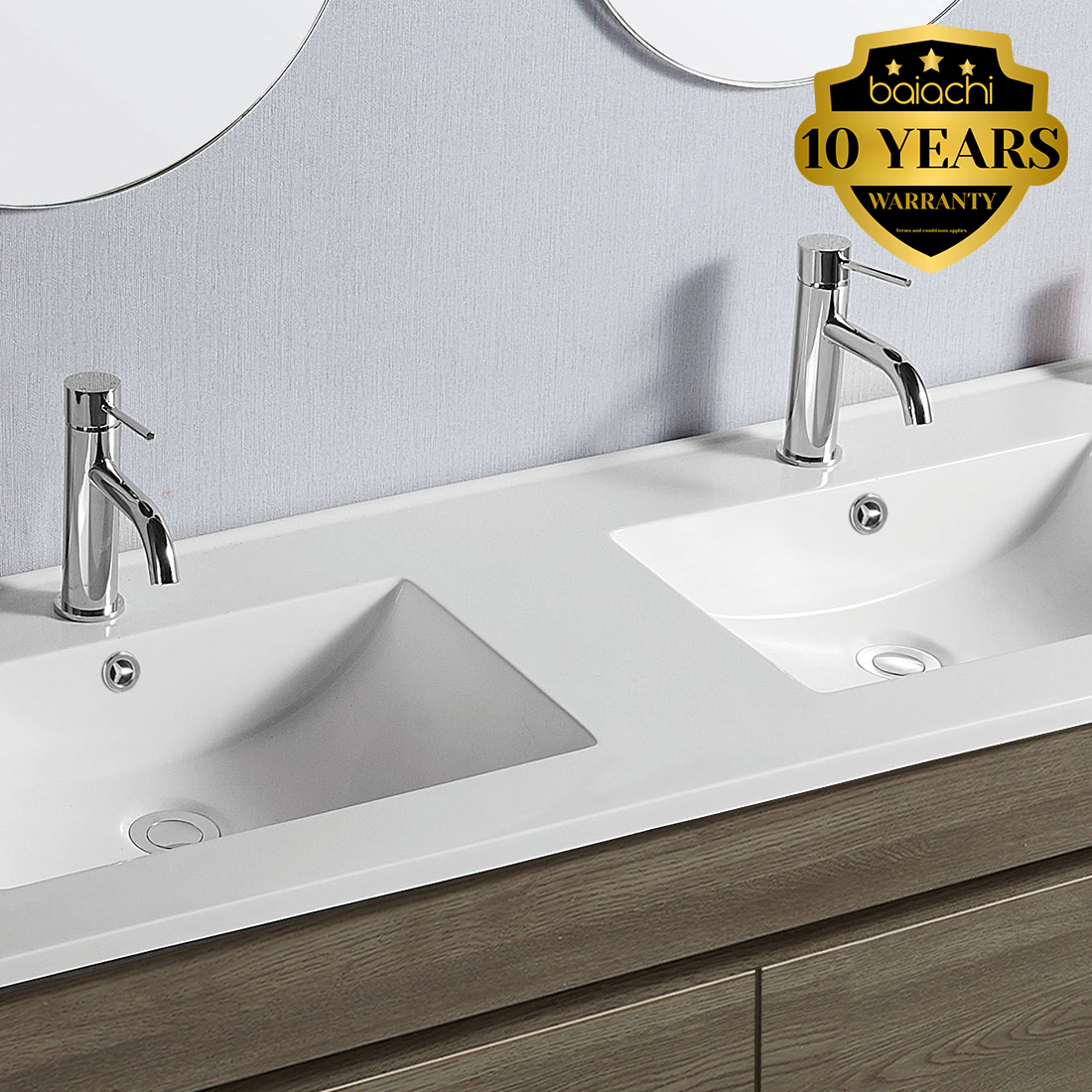 Vellena 1200mm PVC Water Proof Wash White Wall Hung Bathroom Vanity ...