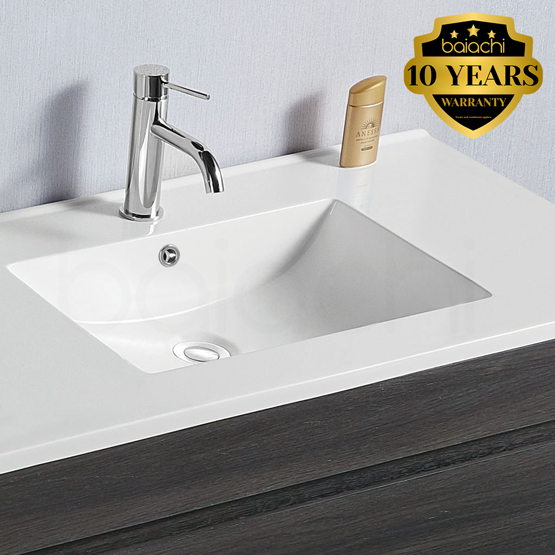 Vellena 600mm PVC Water Proof Empire Oak Wall Hung Bathroom Vanity ...