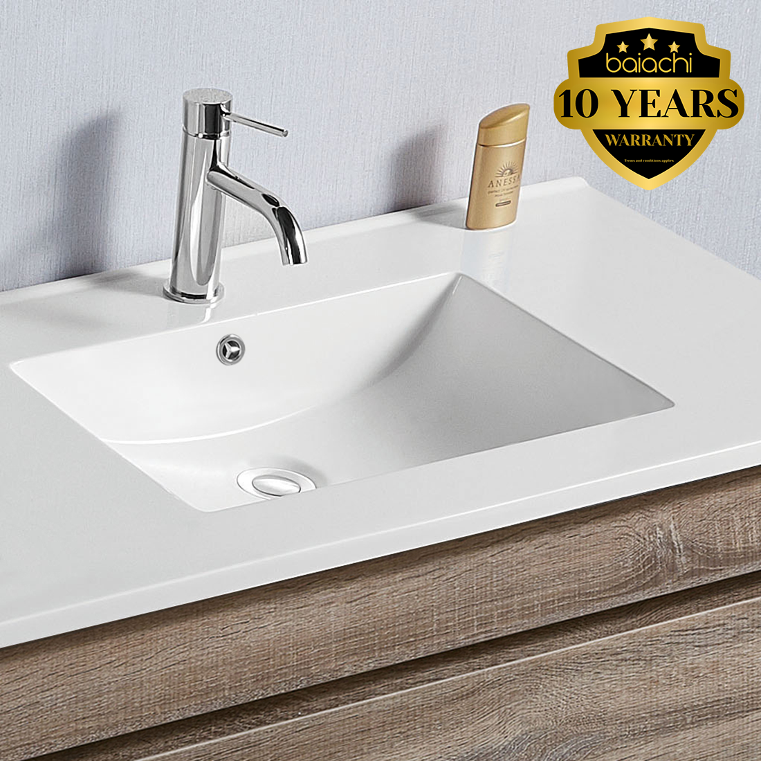 Vellena 900mm PVC Water Proof Prime Oak Wall Hung Bathroom Vanity ...